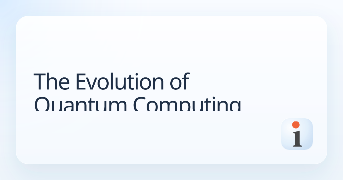 Timeline of The Evolution of Quantum Computing | TiMELiNES